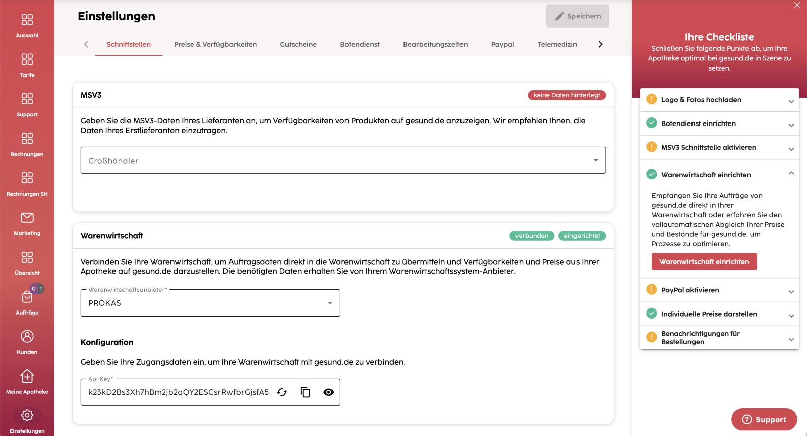 PROKAS®: Einrichtung der gesund.de Schnittstelle – Fragen & Antworten